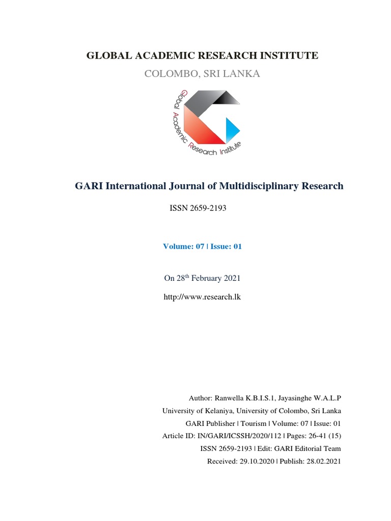 Indunil Sandaruwan Ranwella | PDF | Tourism | Environmental Degradation