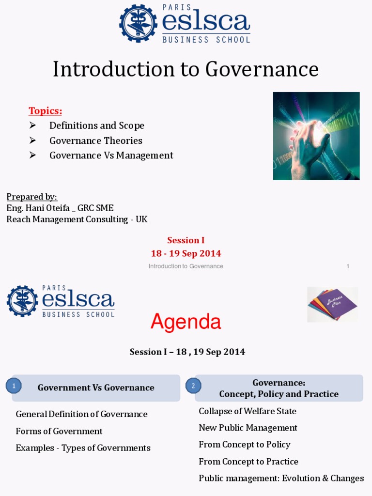 Session 1 - Principles of Governance - Introduction To Corporate ...