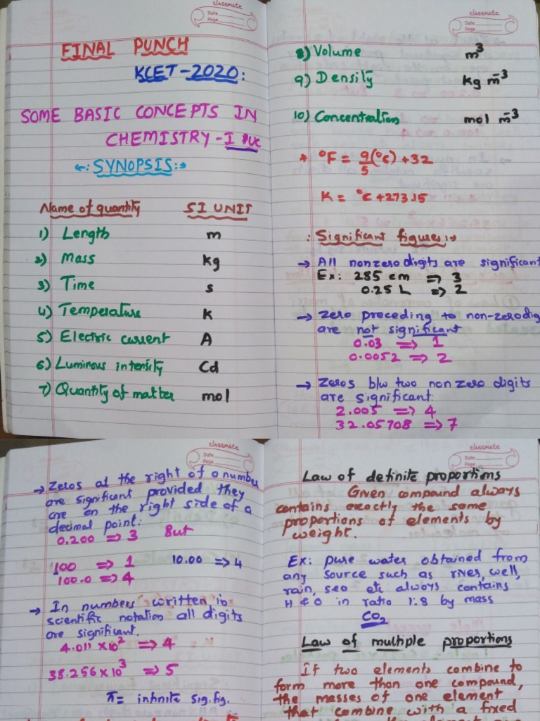 Basic Concepts of Chem | PDF | Mathematical Notation