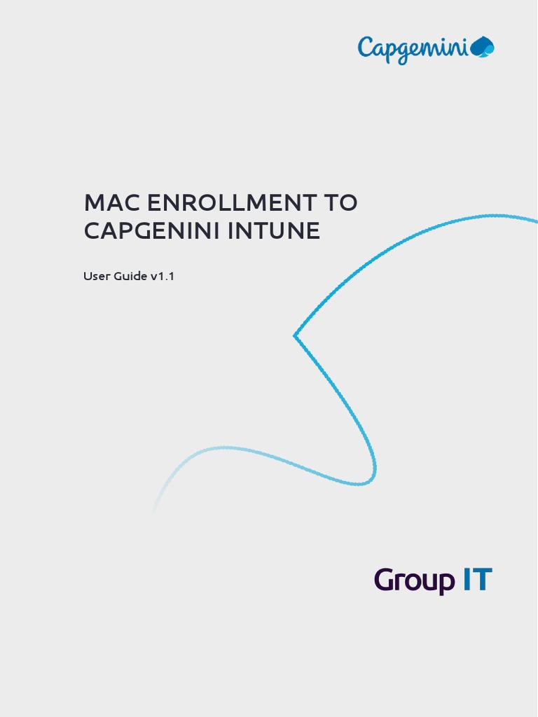 Mac Enrollment To Capgemini Intune User Guide | PDF | Mac Os | Wi Fi