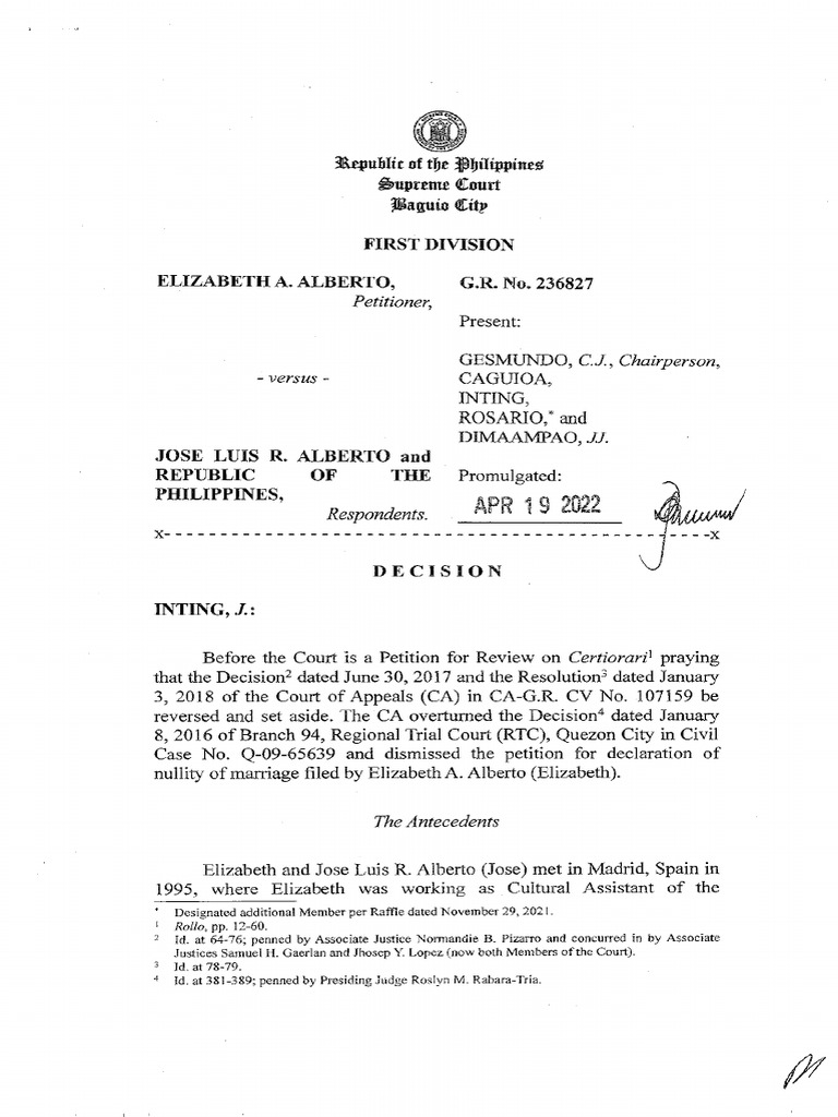 Alberto V Alberto | PDF