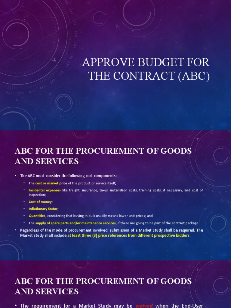 Approve Budget For The Contract | PDF | Prices | Procurement