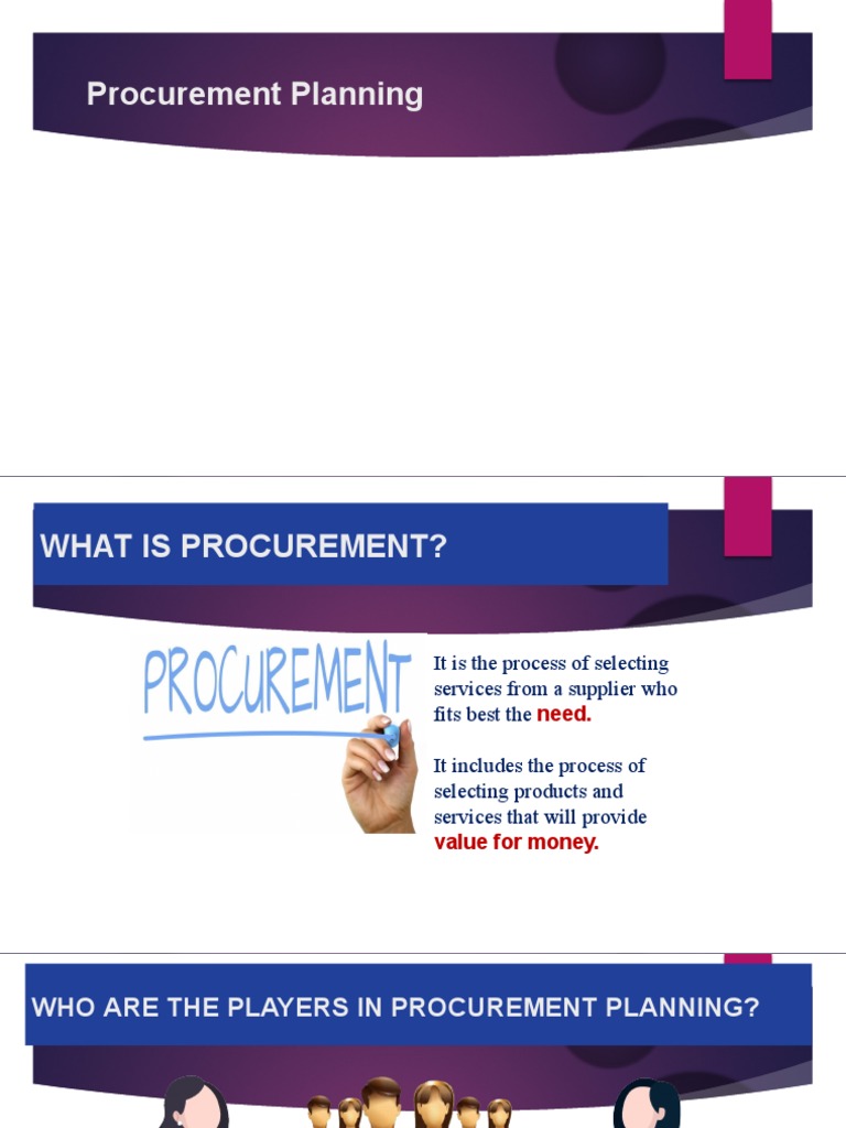 Procurement Planning - & Budget Linkage | PDF | Procurement | Business