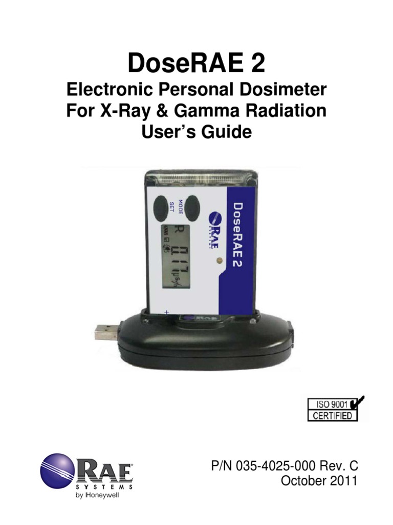 Manual DoseRAE2 035-4025-000 RevC | PDF | Science & Mathematics