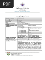 SELG Accomplishment Report 1st Quarter | PDF