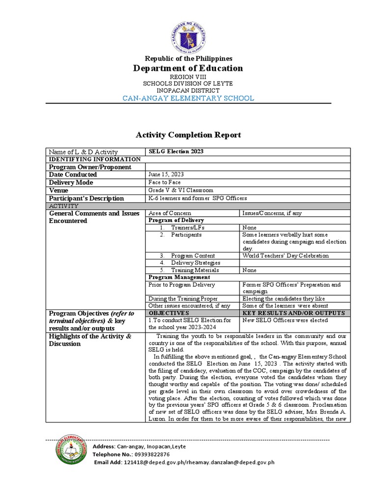 Acr Selg Election 2023 | PDF | Government