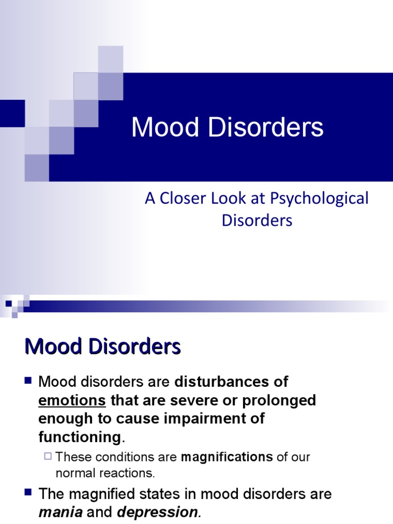 Mood Disorders | PDF | Major Depressive Disorder | Mood Disorders