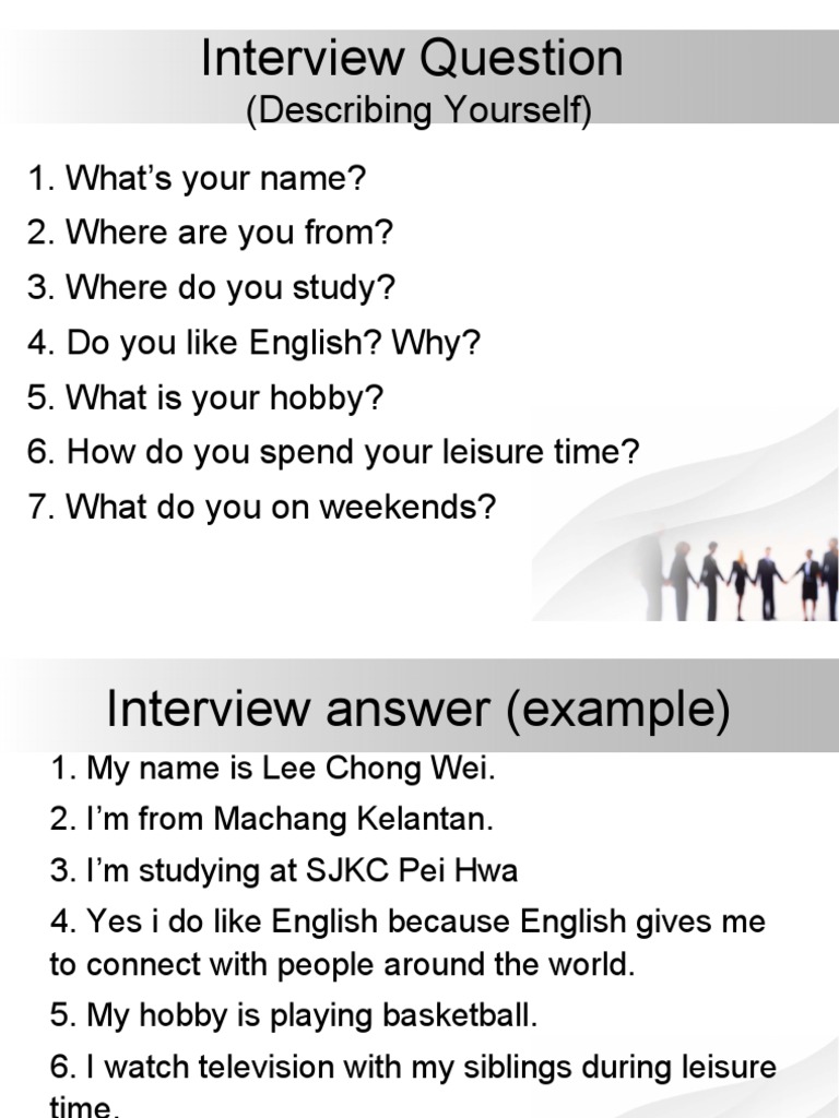English Year 5 Interview Example. | PDF