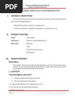 Detailed Lesson Plan in Math 7 Law of Exponents | PDF | Exponentiation | Numbers
