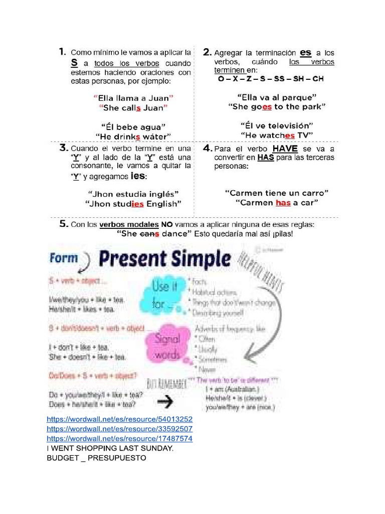 Presente Simple-Presente Continuo | PDF