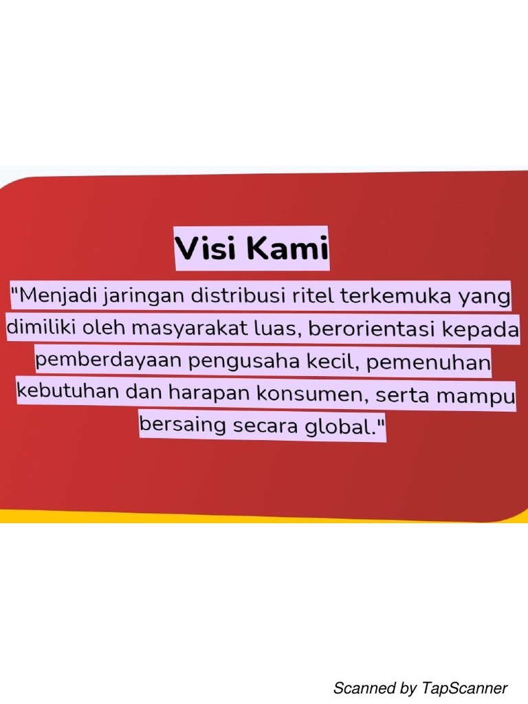 Visi Misi Alfamart | PDF