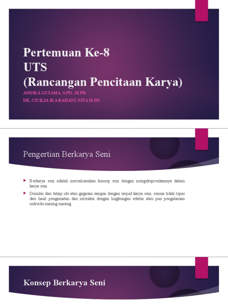 Power Point Rancangan Penciptaan Karya | PDF