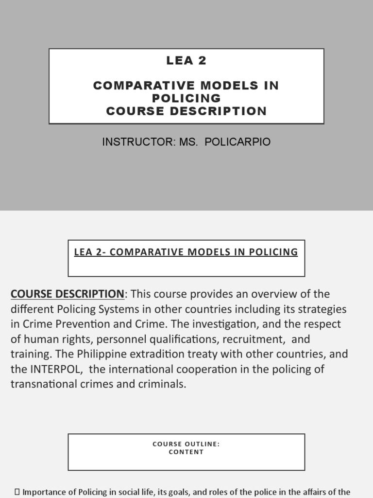 Lea 2 Lecture 1 Pdf Police Illegal Drug Trade