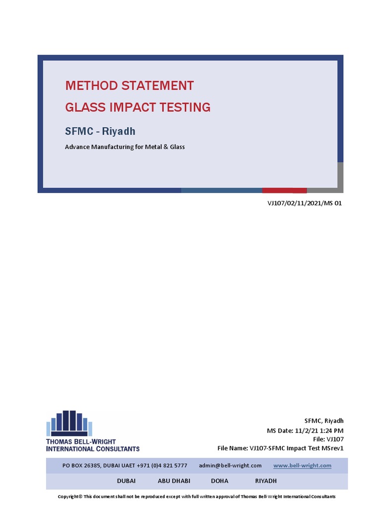 VJ107-SFMC Impact Testrev1 | PDF | Physical Sciences | Materials