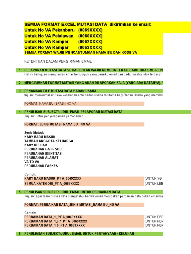 New Format 34 Mutasi Data Dan Petunjuk Pengisian Ok (From BPJS) | PDF