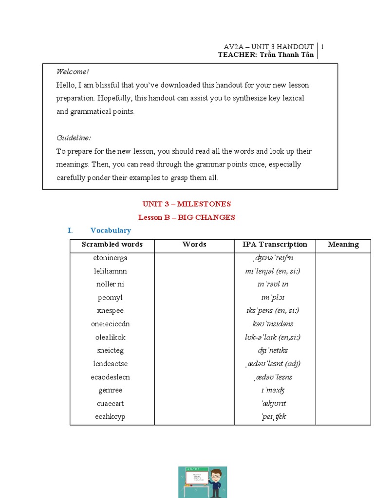 Handout - Unit 3 - Lesson B | PDF | Linguistics | Human Communication