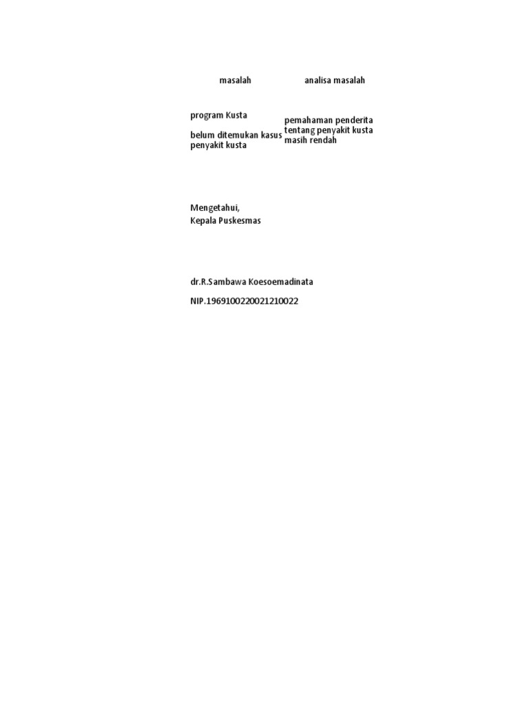 Pdca Kusta 2021 | PDF