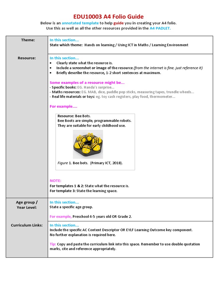 EDU10003 - A4 Folio Guide | PDF | Mathematics | Learning