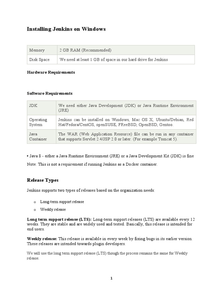 Jenkins Installation Guide for Windows | PDF | Java (Programming ...