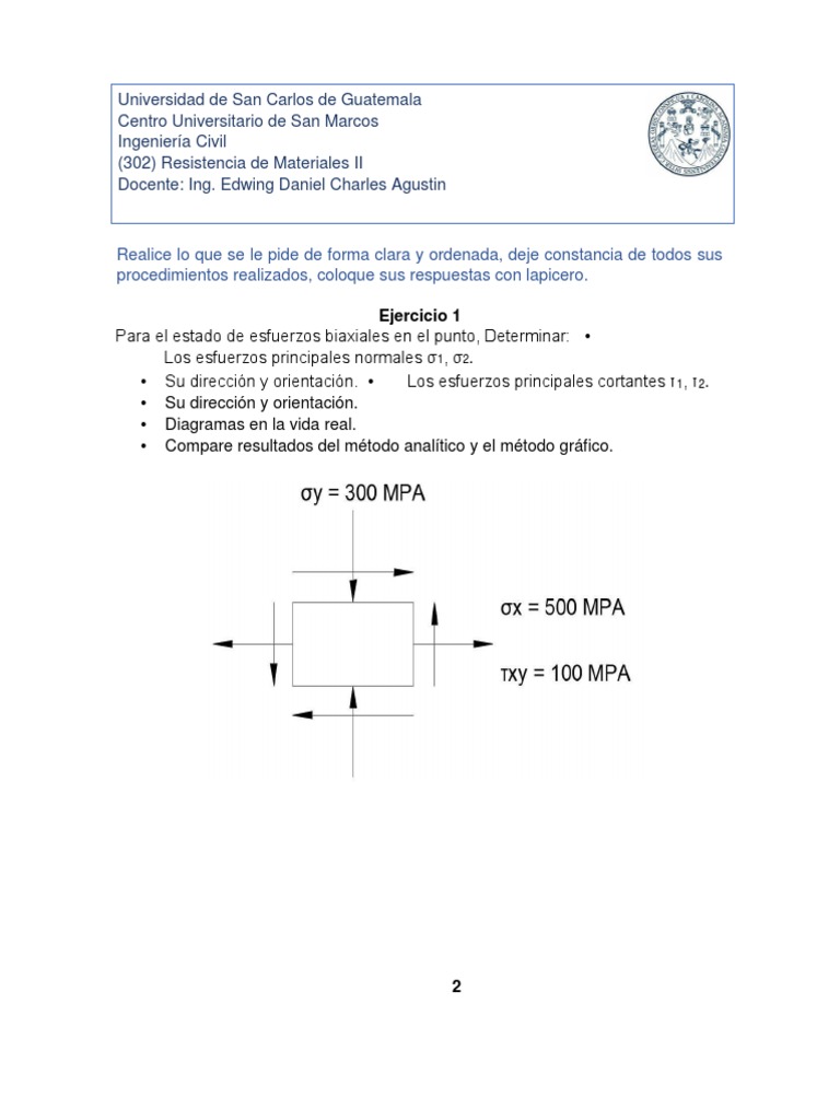 Análisis de Esfuerzos Biaxiales en Ingeniería Civil | PDF | Viga (Estructura) | Materiales