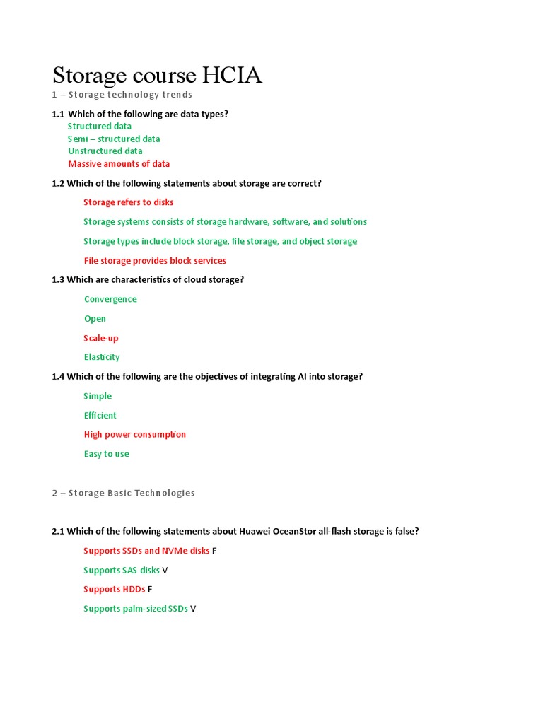 HCIA - Storage Course | PDF | Hard Disk Drive | Backup