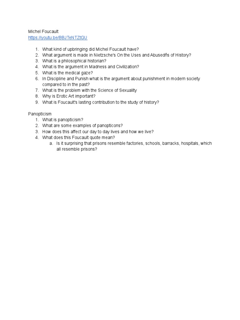 Michel Foucault Philosophy | PDF