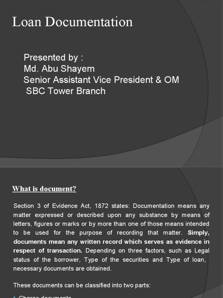 Documentation Defination Process For All Type of Loan | Download Free ...