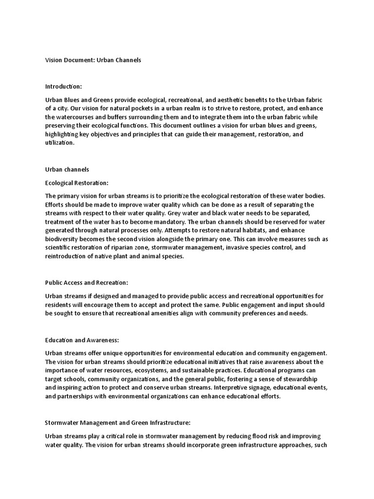 Vision Document - Bannimantap | Download Free PDF | Green ...