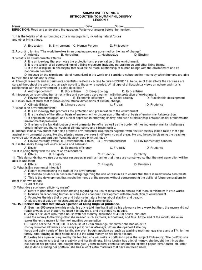 Philosophysummative Week 4 | PDF Philosophysummative Week 4 | PDF