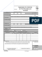 BIR Form 1906: Authority to Print Invoices | PDF