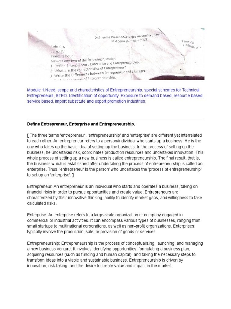 Understanding Entrepreneurship Essentials | PDF | Entrepreneurship ...