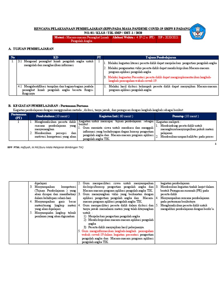 RPP Merdeka CD.1.Ptm | PDF