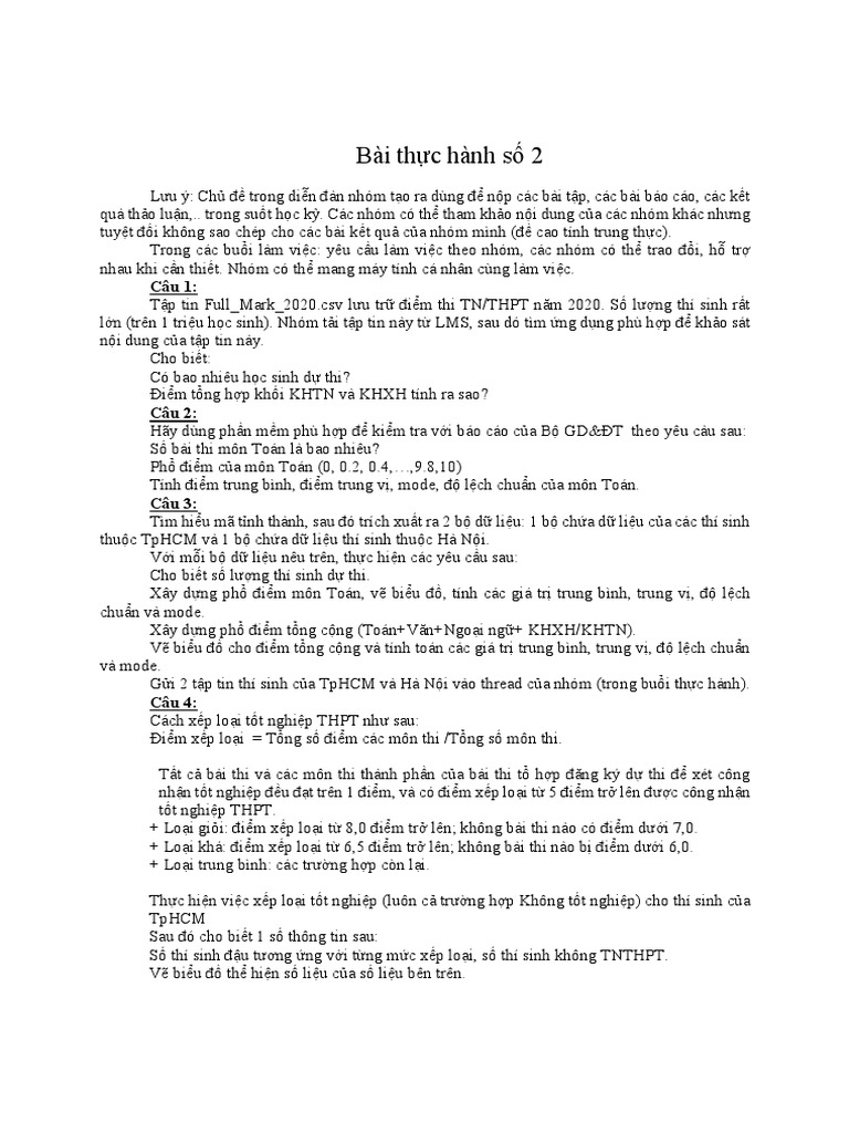 Bai Thuc Hanh So 2 | PDF