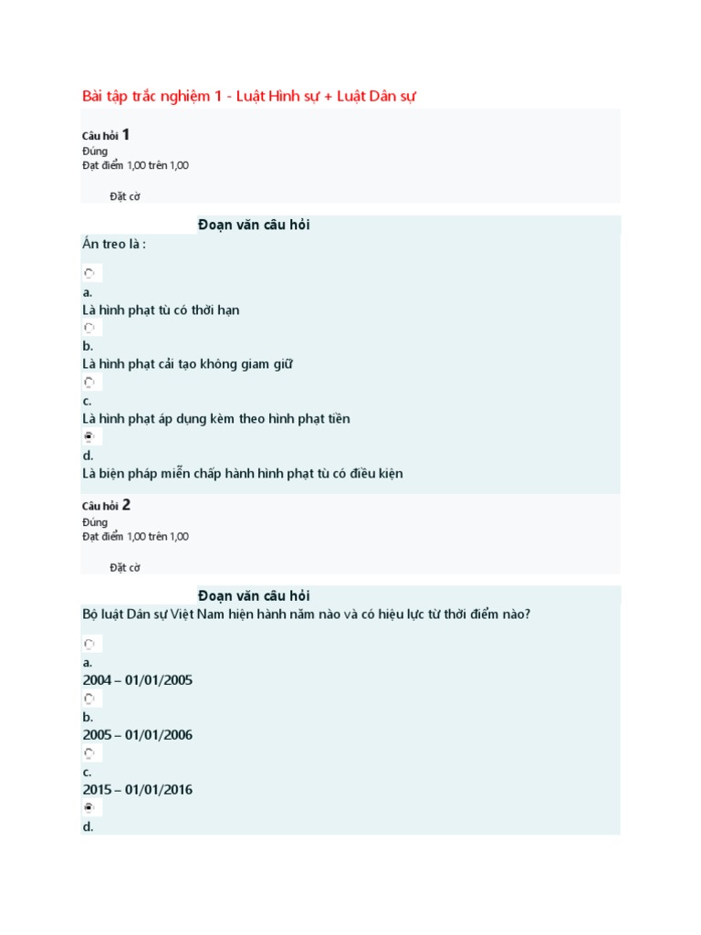 TracNghiem123 PLDC | PDF