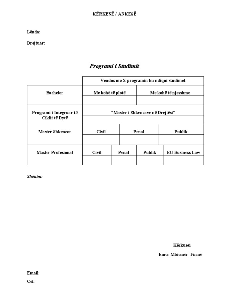 Modeli-KËRKESË-ANKESË.... 2 | PDF