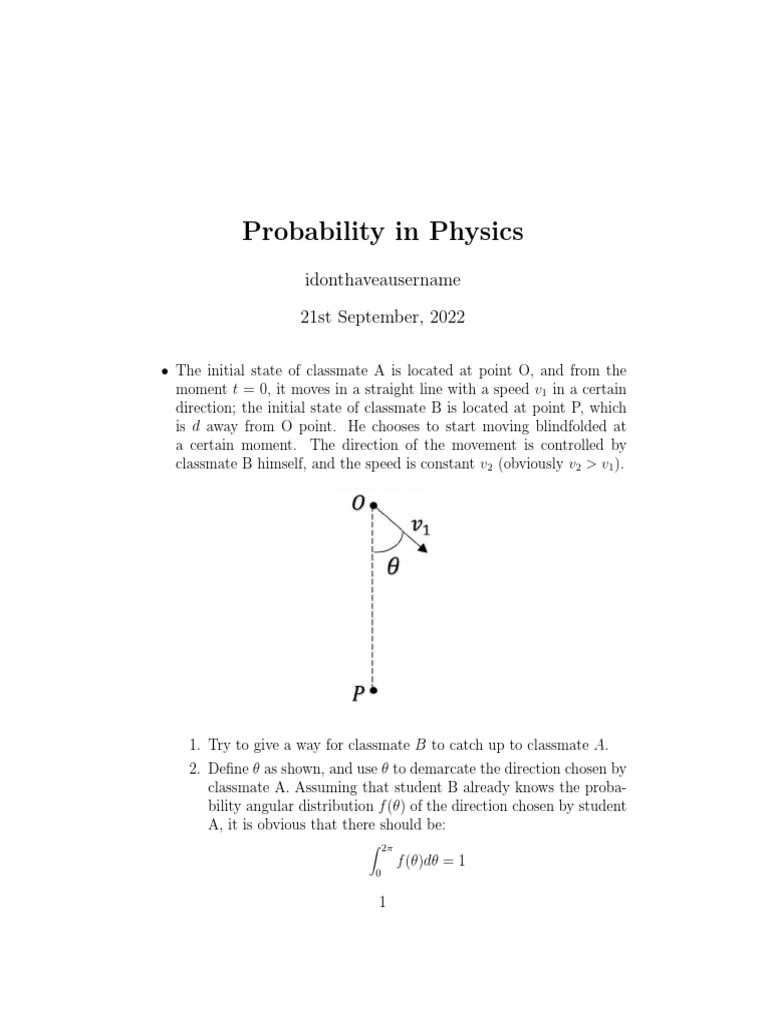 Probability in Physics | PDF
