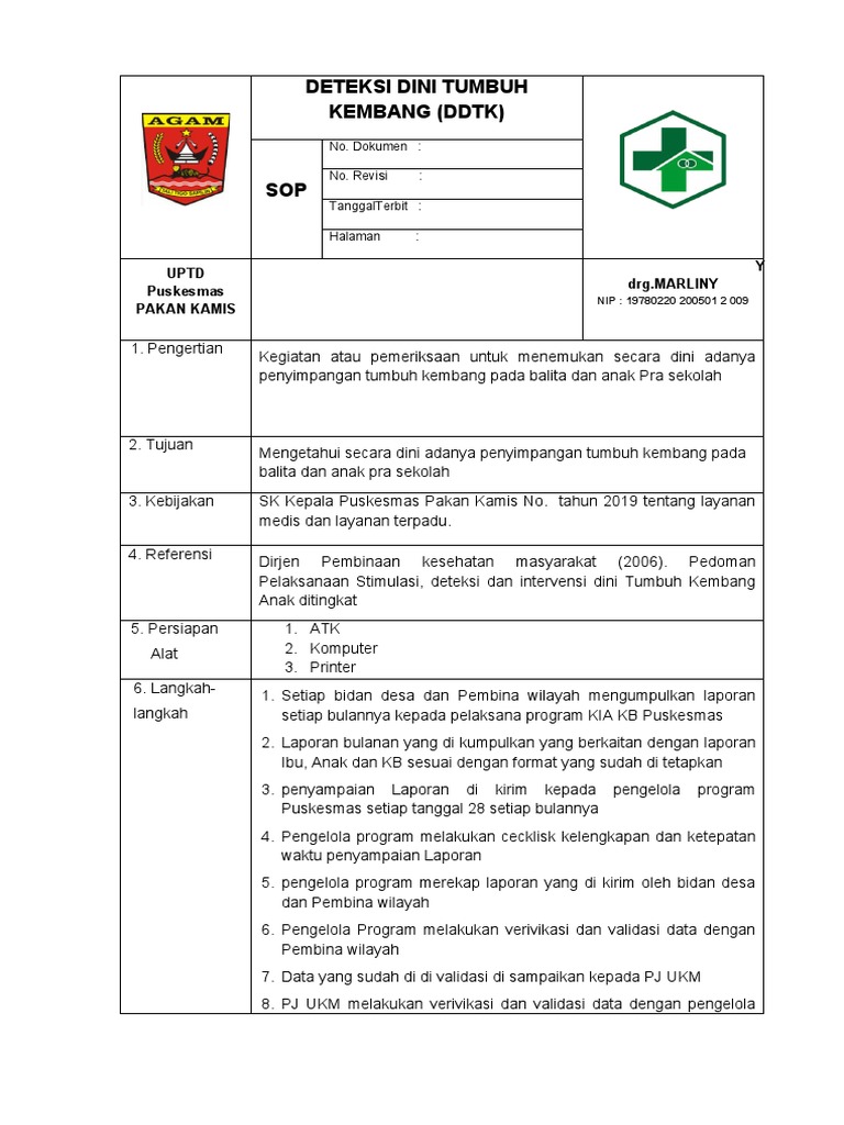 Sop DDTK | PDF | Pengelolaan Keuangan & Uang