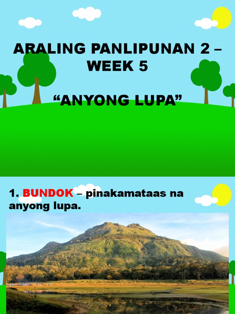 Anyong Lupa Sa Pilipinas MGA ANYONG LUPA Kapatagan Plain Ppt
