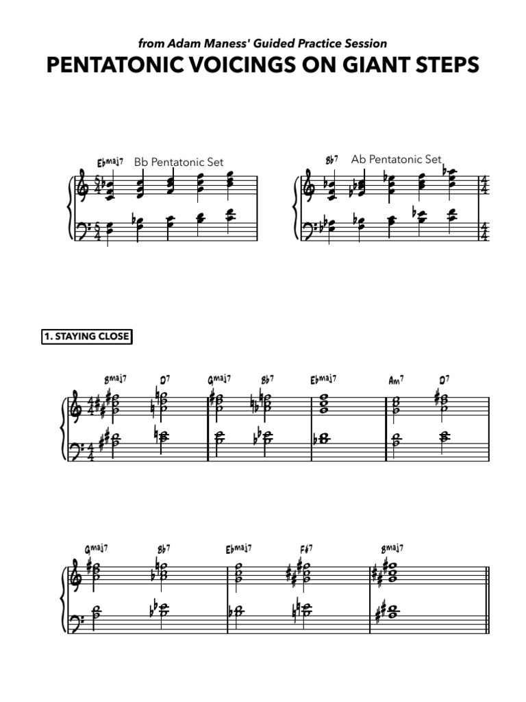 Pentatonic Voicings On Giant Steps | PDF