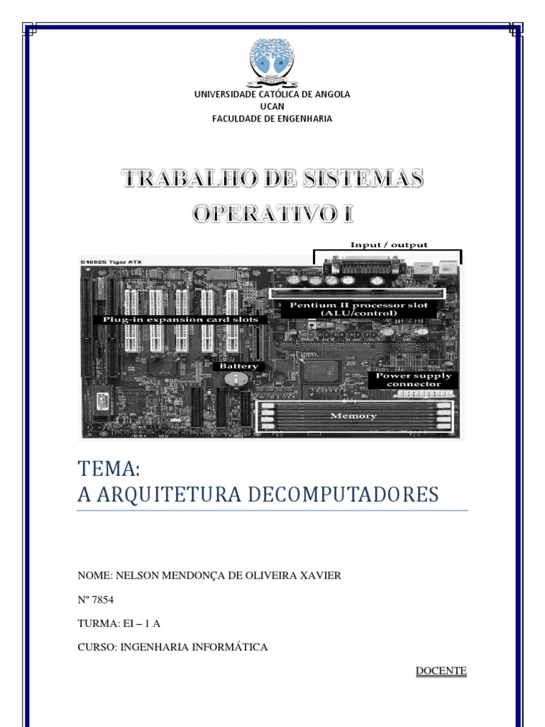 Arquitetura de Computadores | PDF | Arquitetura de computadores | PCs (computadores)
