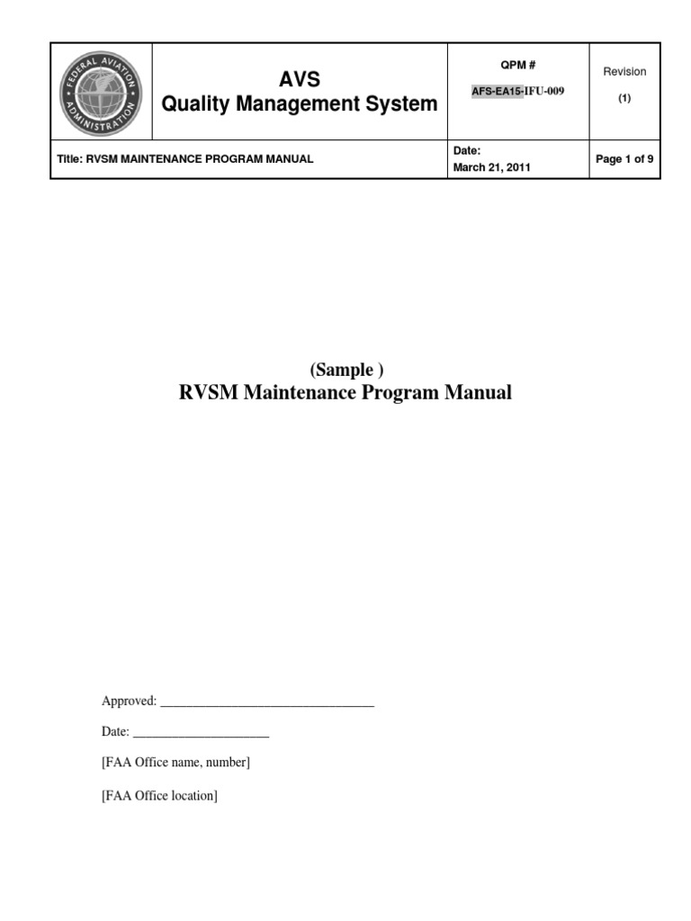 RVSM Manual | PDF | Calibration | Aviation Safety