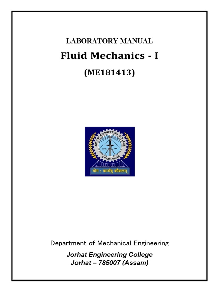 Jorhat Manual Lab | PDF | Fluid Dynamics | Reynolds Number
