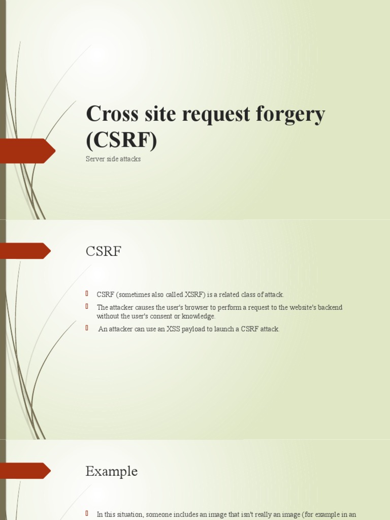 Cross Site Request Forgery (CSRF) | PDF