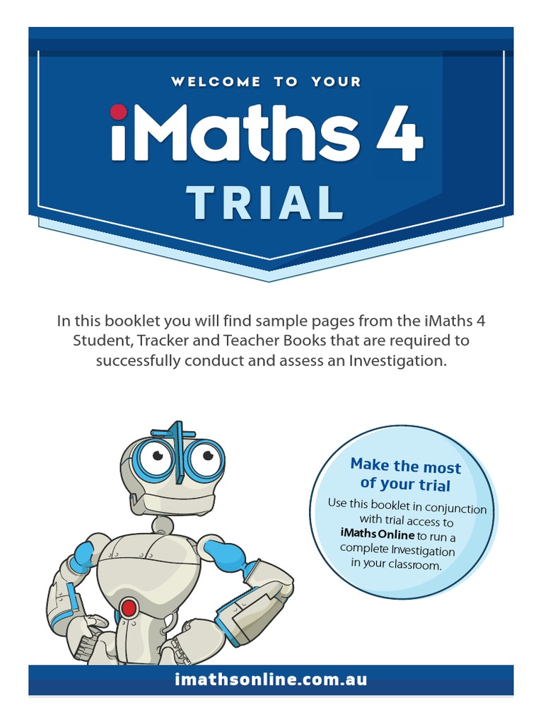 Imaths 4 Trial Booklet Pdf Elementary Geometry Geometric Objects