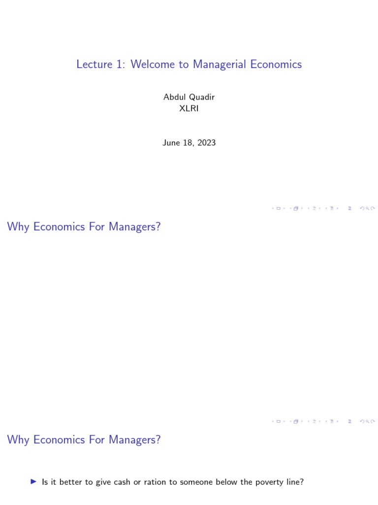 Lecture 1 | PDF | Macroeconomics | Microeconomics