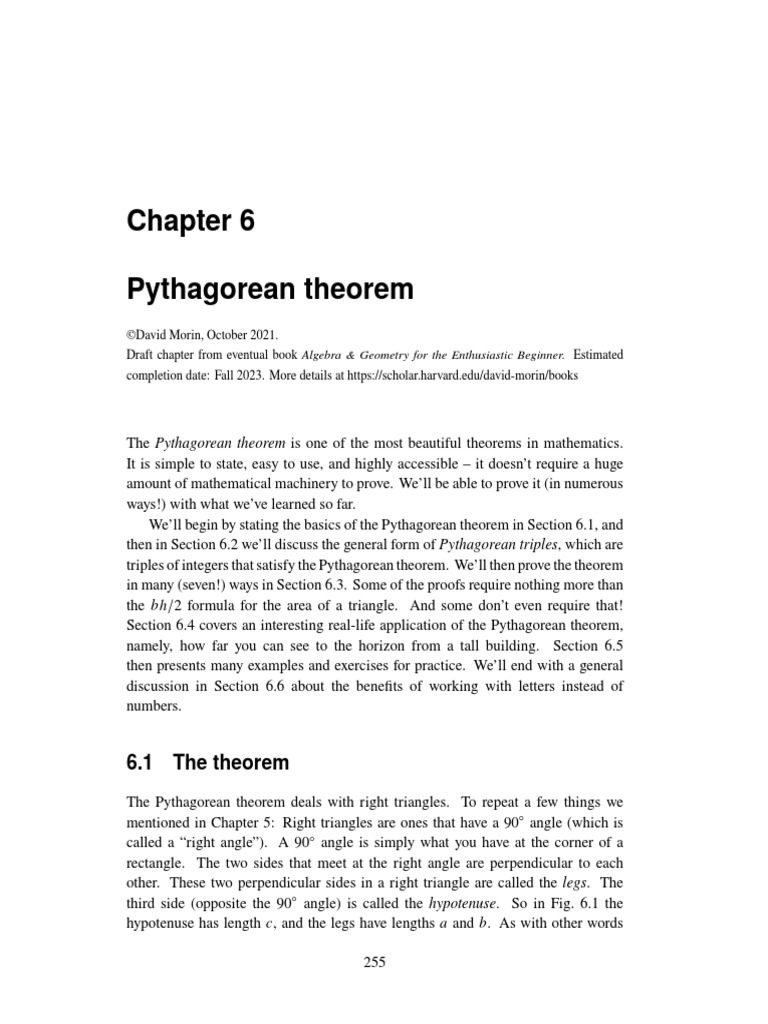 Pythagorean Theorem - Algebra & Geometry For The Enthusiastic Beginner ...