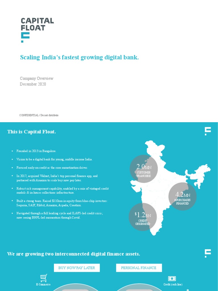 Capital Float (India) New Pitch Deck | PDF | Credit | Finance & Money ...