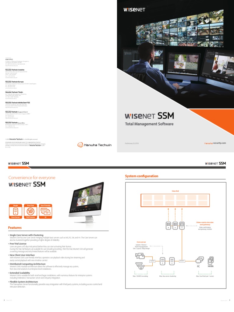 Wisenet SSM Software Overview | PDF | Server (Computing) | Streaming Media