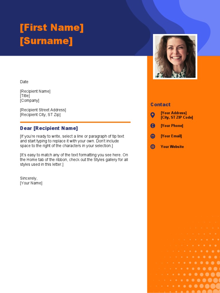 Headshot Cover Letter | PDF