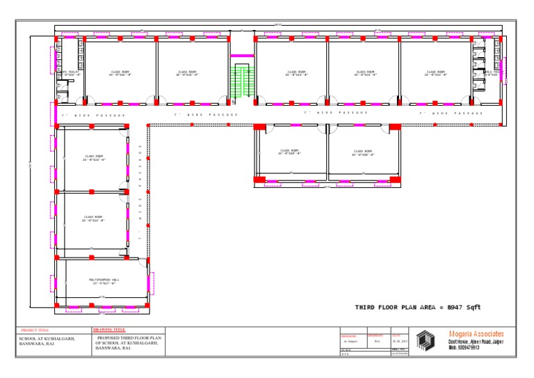 Proposed Third Floor School Plan | PDF | Technical Drawing